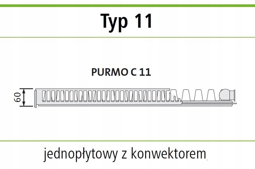 Grzejnik PURMO C 11 600x400 boczny Najtaniej w hurcie, szybka często ...